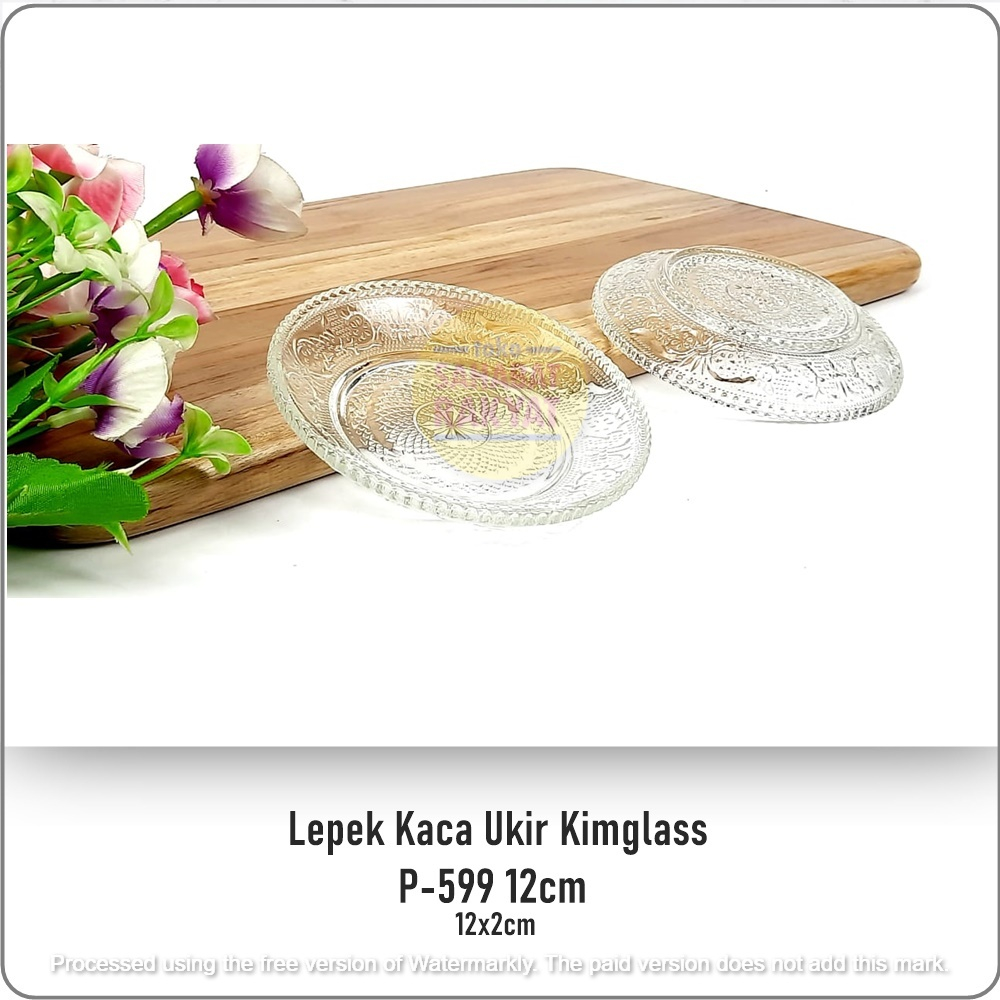 Jual [1pcs] Lepek Kaca Piring Kue Kaca Tatakan Gelas Kaca Motif P-599 Uk.12cm | Shopee Indonesia