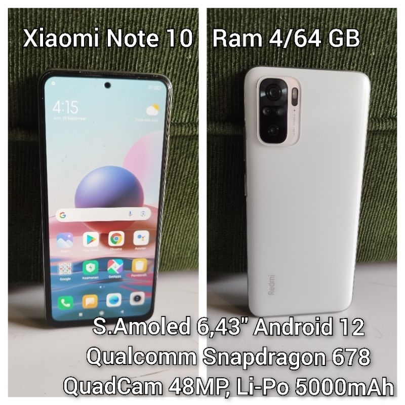 Jual Xiaomi Redmi Note 10 Ram 4/64 GB | Shopee Indonesia