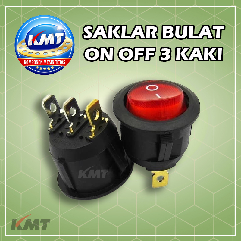 Jual Saklar Bulat On Off 3 Kaki KMT | Shopee Indonesia