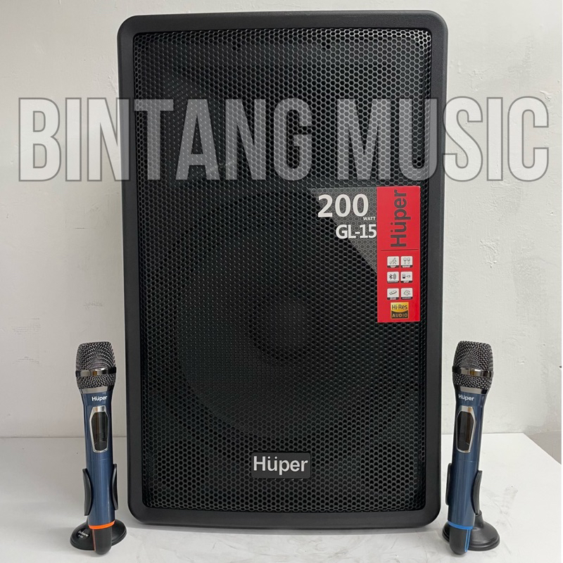 Jual Speaker portable HUPER GL15 Original 15 inch gl 15 huper | Shopee ...