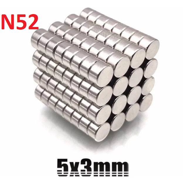 Jual magnet neodymium 5x3mm 5x3 mm 5 x 3 neodimium bulat koin putih N52 ...