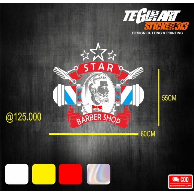 Jual STICKER CUSTOM BARBERSHOP POTONG RAMBUT | Shopee Indonesia