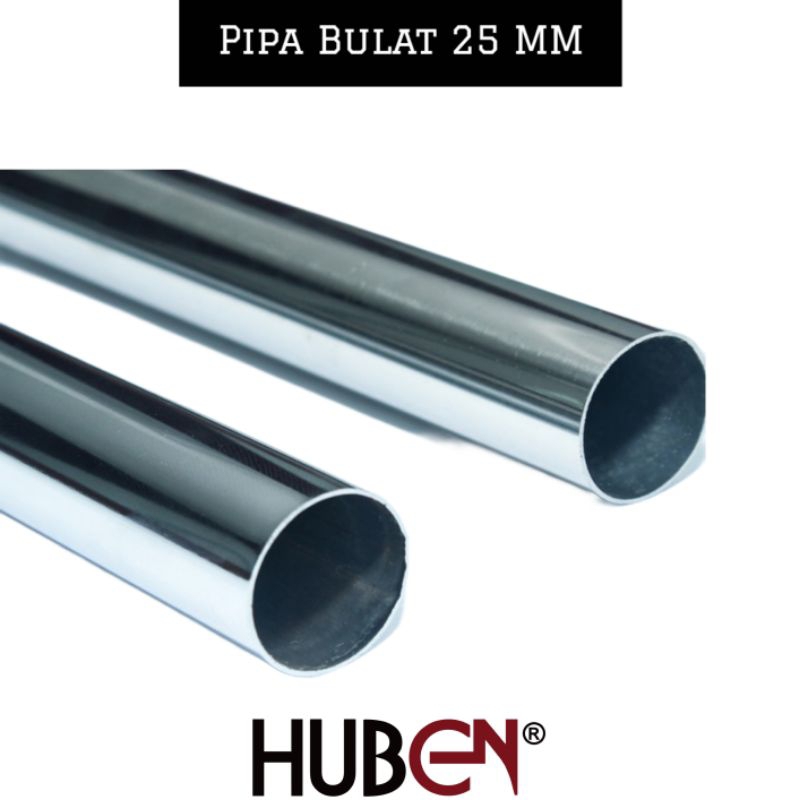 Jual ( 3 meter ) Pipa Bulet Huben 25 MM Besi Chrome Gantungan Baju ...