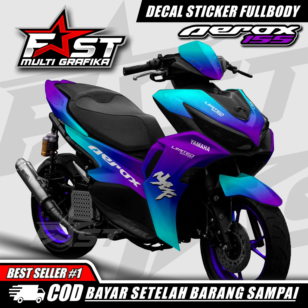Jual Decal sticker aerox connected fullbody variasi gradasi terbaru ...