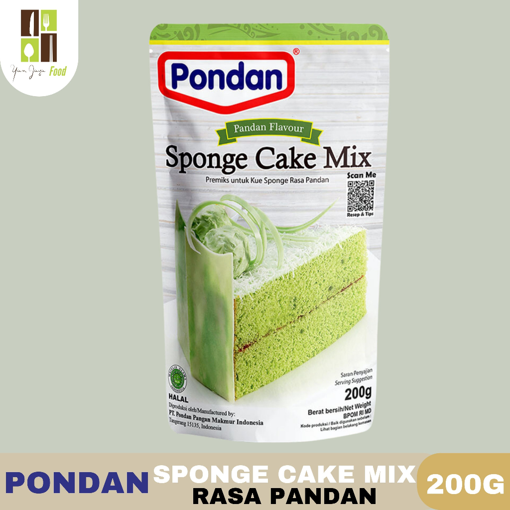 Jual Pondan Sponge Cake Mix / Tepung Premix Kue Sponge Pandan/Vanilla ...
