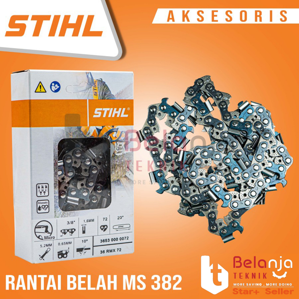 Jual STIHL Rantai Belah Chainsaw MS 382 20 Inch 36 T Sparepart Mesin Gergaji Potong Kayu MS382 ...