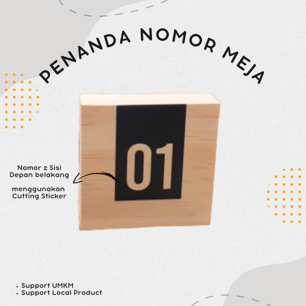 Jual NOMOR MEJA ANTRIAN KAYU UNTUK CAFE / TOKO / RESTAURAN / TEMPAT ...
