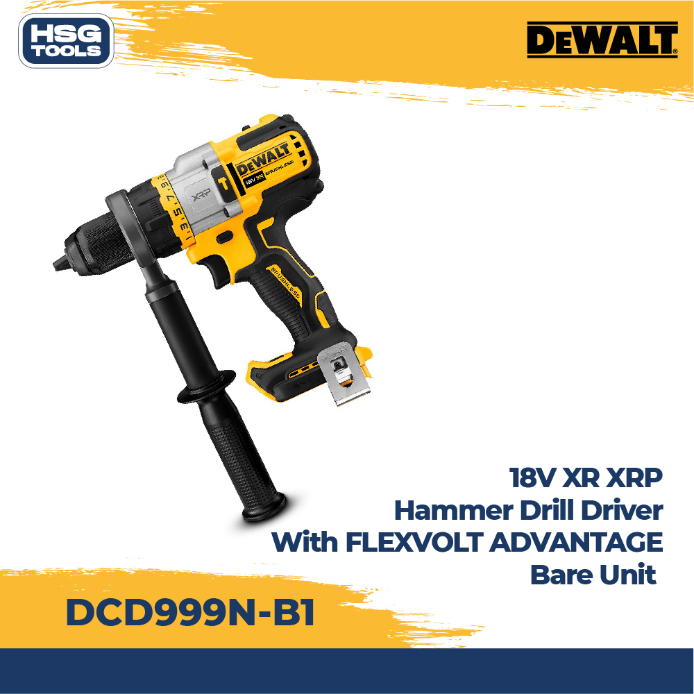 Jual DEWALT DCD999N MESIN BOR BATERAI 18V XR Hammer Drill FLEXVOLT - Unit | Shopee Indonesia