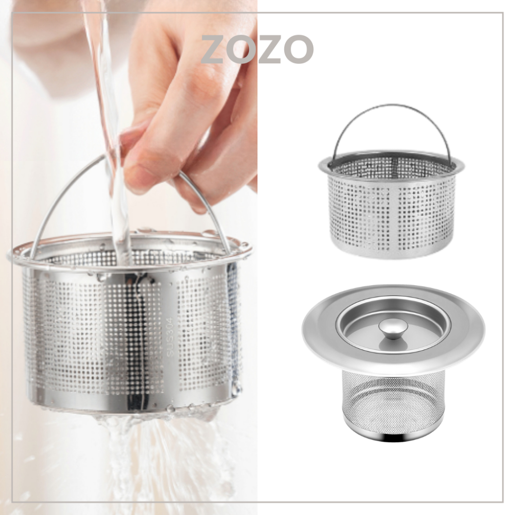 Jual ZOZO Saringan Stainless Wastafel Sink Filter Sampah Bak Cuci ...