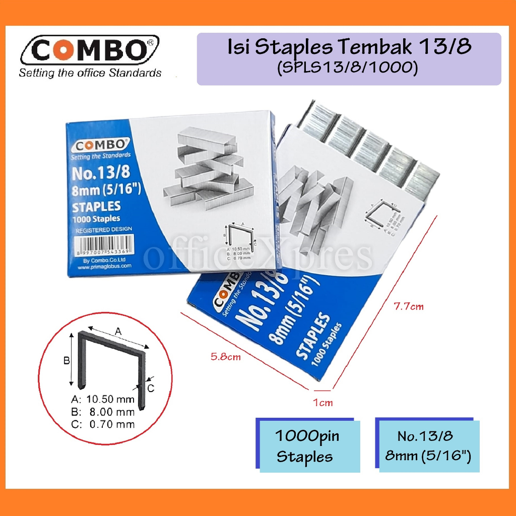 Jual Isi Stapler Tembak 13/8 / Isi Staples Gun Tacker Combo / Isi ...