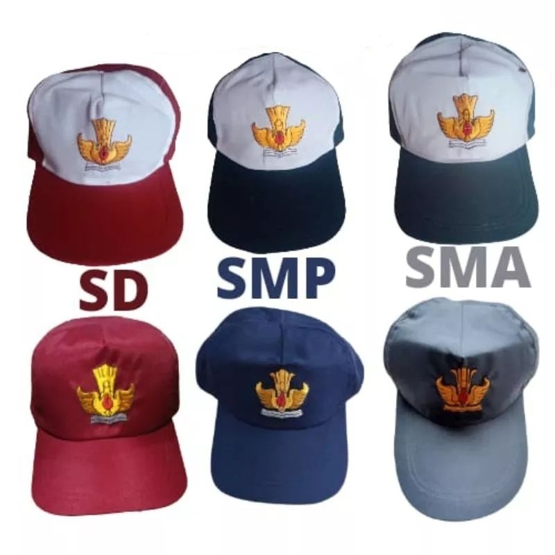Jual Topi SD, SMP, SMA, PRAMUKA Bordir Logo | Shopee Indonesia