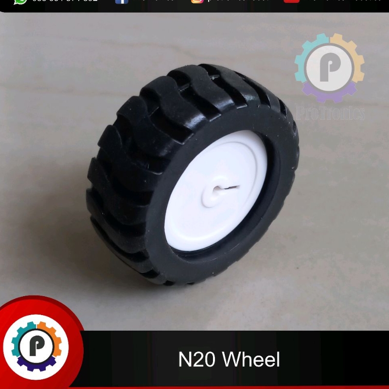 Jual roda ban N20 motor dc gearbox wheel tyre smart car arduino ...