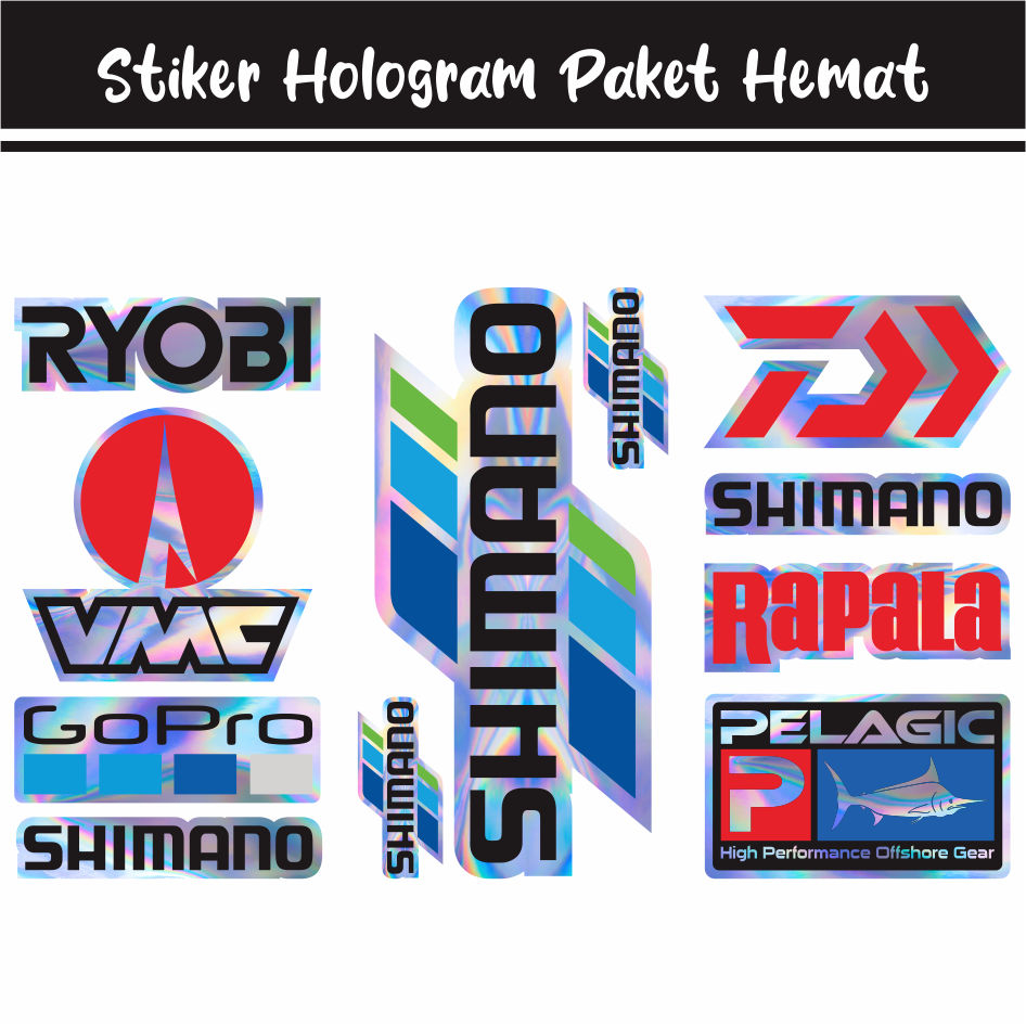 Jual Paket Stiker Cuting Mancing Sticker Cutting Hologram Tacle Box ...