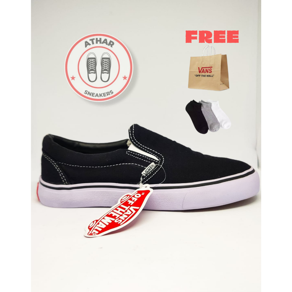 Jual (FREE PAPER BAG DAN KAOS KAKI) Sepatu Slip On Pria Casual Vans ...