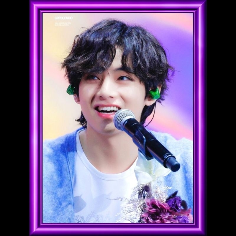 Jual Poster Idola Foto idola Taehyung Bts + Bingkai Gambar Ukuran 30x45 ...