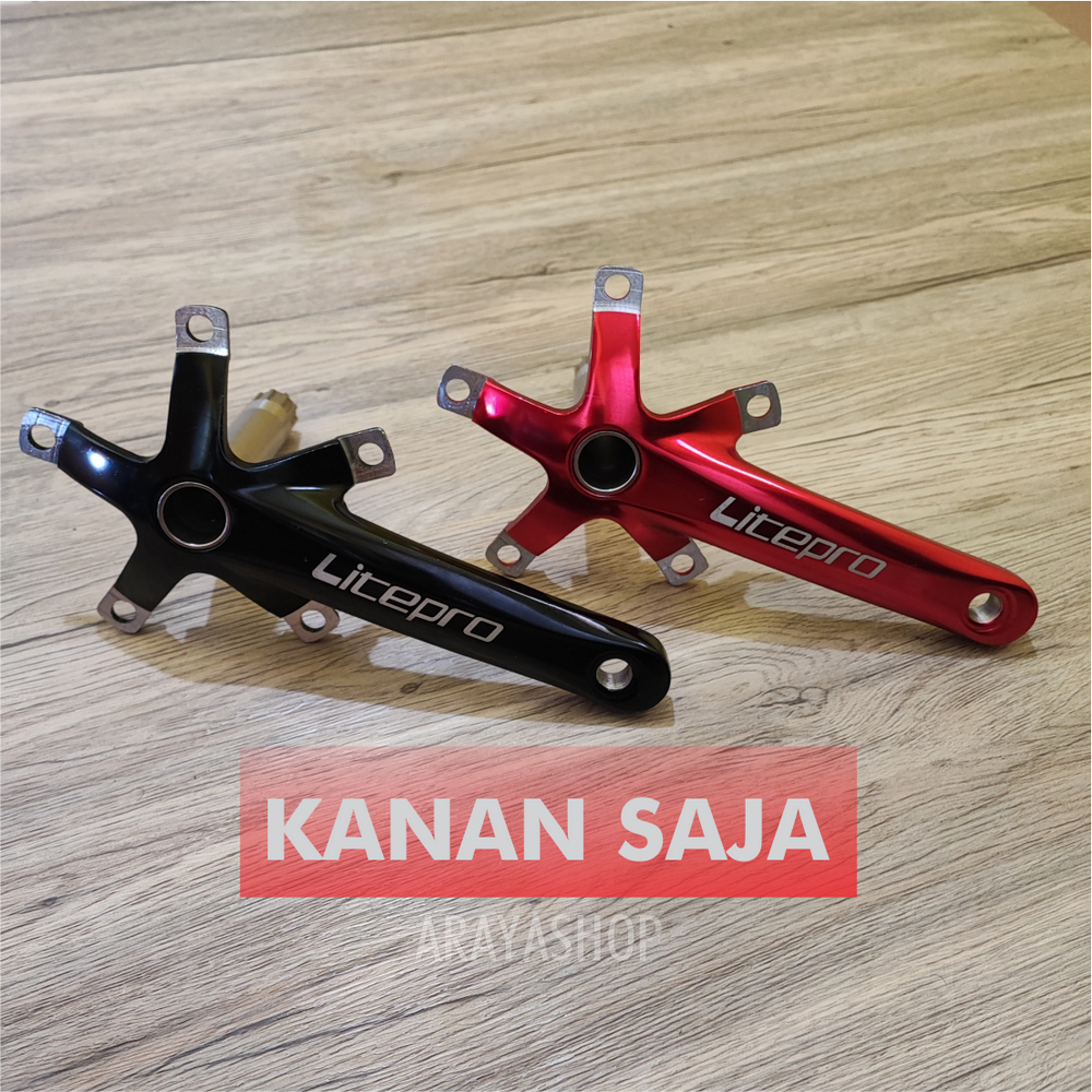 Jual Crank Arm Litepro Hollowtech Sepeda Lipat BCD 130Mm Kanan Saja ...