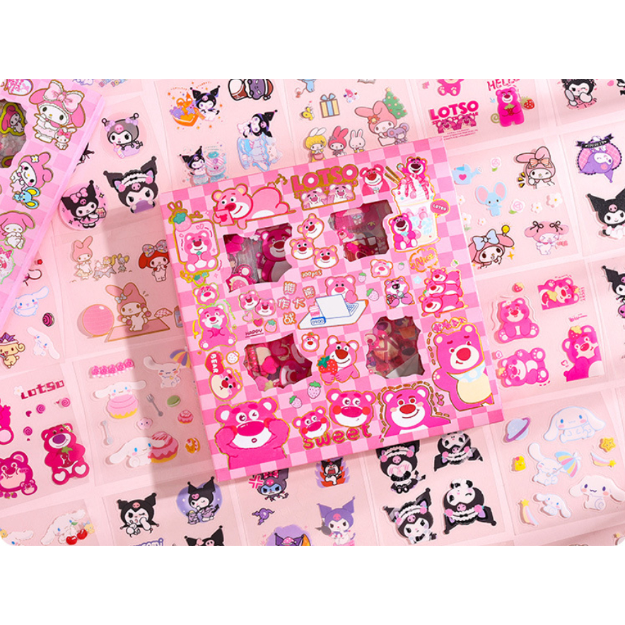 Jual Stickers BOX 100 lembar PVC deco / Sticker set aesthetic plastik ...