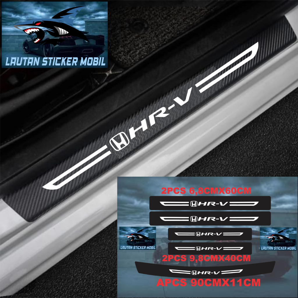 Jual 5 pcs cutting sticker sillplate bahan karbon 3d mobil hr-v sticker ...