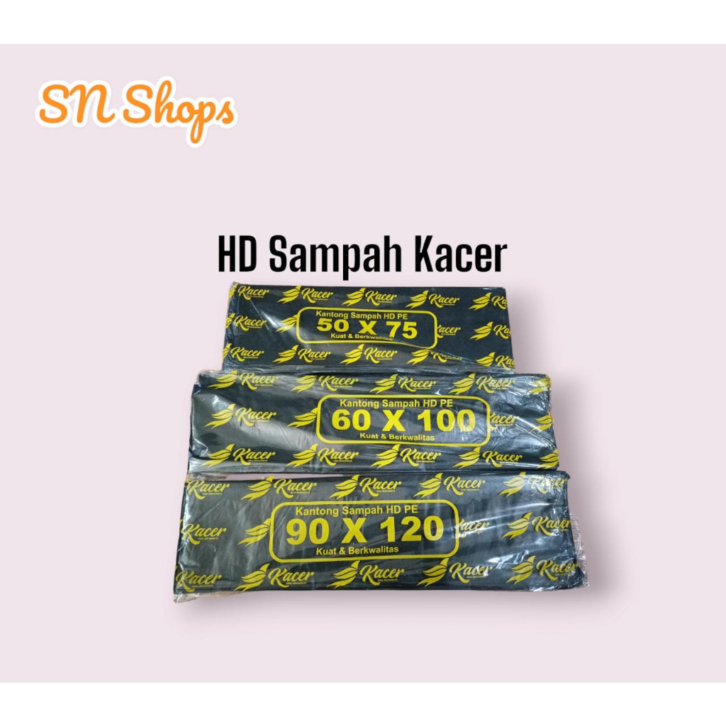 Jual HD sampah | Kantong Plastik Sampah Hitam - Trash Bag/Trashbag - Tempat Sampah Plastik 50,60 ...