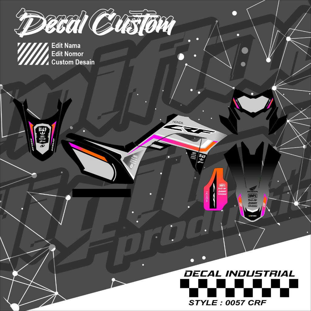 Jual Decal CRF 150L Full Body Supermoto - Striping Sticker CRF ...