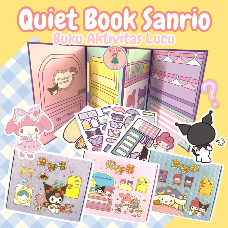 Jual Quiet Book Sanrio DIY/Sanrio Quiet book Cinnamoroll Kuromi Melody ...