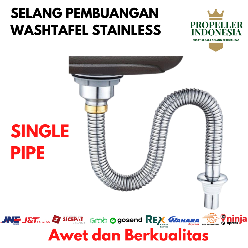Jual Selang Pembuangan Wastafel Cuci Piring 2 Cabang Washtafel Stainless Shopee Indonesia