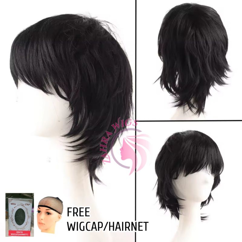Jual Wig Pria Korea Rambut Pendek Gondrong Belakang Fengan Poni Warna ...