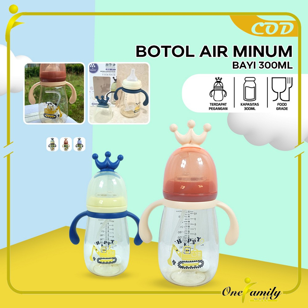 Jual ONE-C921 Botol Air Minum Bayi Training 300ML 2IN1 Sedotan+Dot BPA FREE / Gelas Anak Balita ...