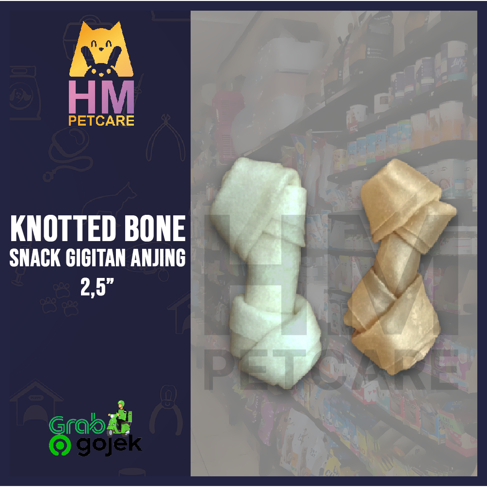 Jual Snack Gigitan Tulang Ikat 2.5"- KNOTTED BONE 2.5" Satuan Per Pcs ...