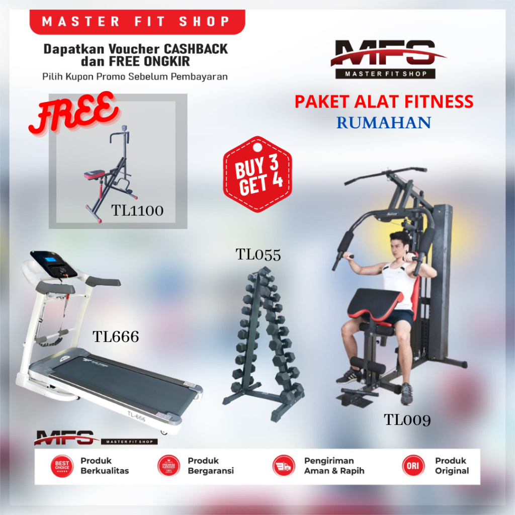 Jual Paket alat fitness gym rumahan | Shopee Indonesia
