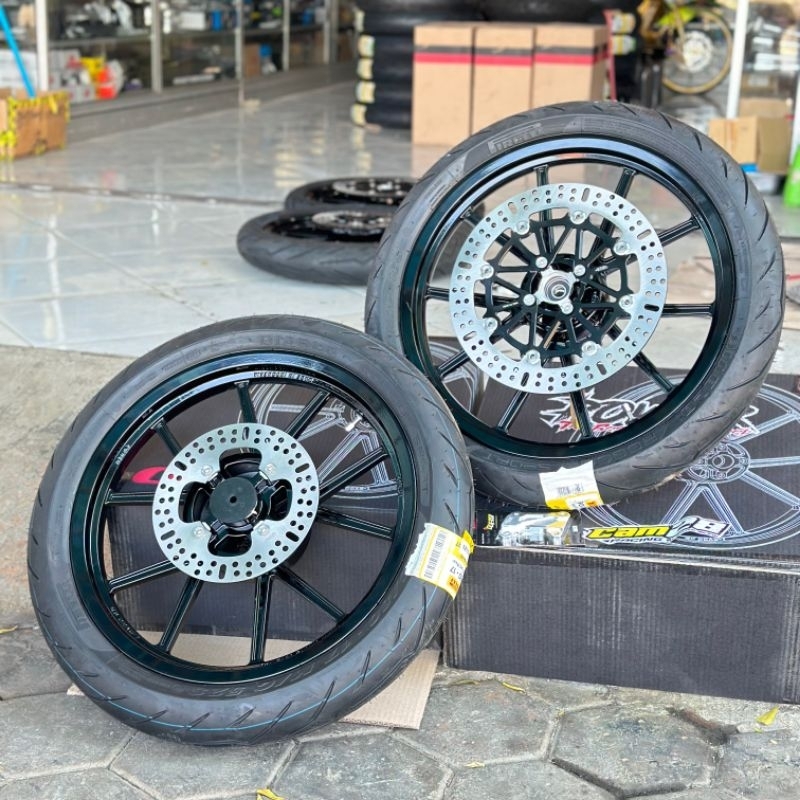 Jual Velg power gp daytona ninja r rr ss 160 185 gold blue black ...