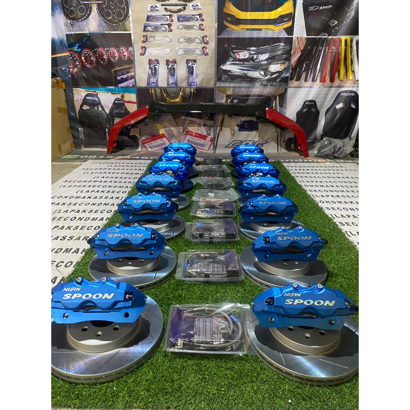 Jual big brake kit (bbk spoon) plug n play Pcd 4x100 | Shopee Indonesia