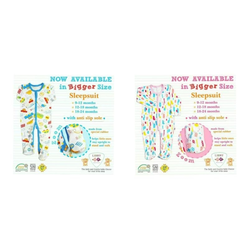 Jual Libby Baby Sleepsuit BIG Size | Shopee Indonesia