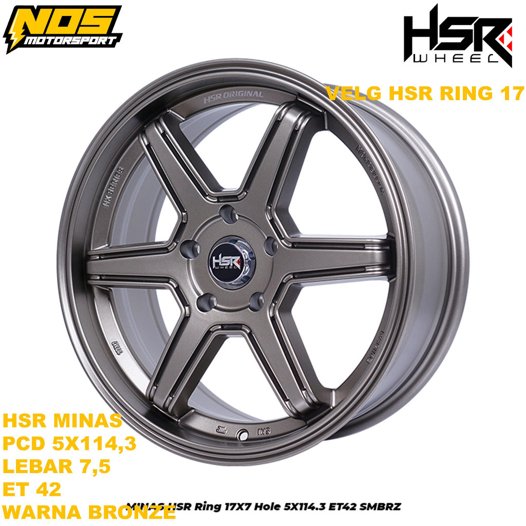 Jual Velg mobil camry, xl7, ertiga HSR MINAS ring 17 Pcd 5x114,3 Lebar 7,5 | Shopee Indonesia