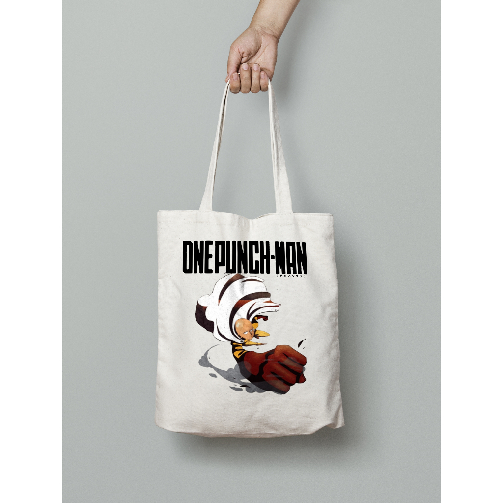 Jual TOTEBAG CANVAS ONE PUNCH MAN/ Totebag Anime one punch man/ tas ...