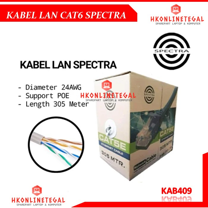 Jual Kabel LAN UTP Spectra Cat6 1 box 305 Meter | Shopee Indonesia