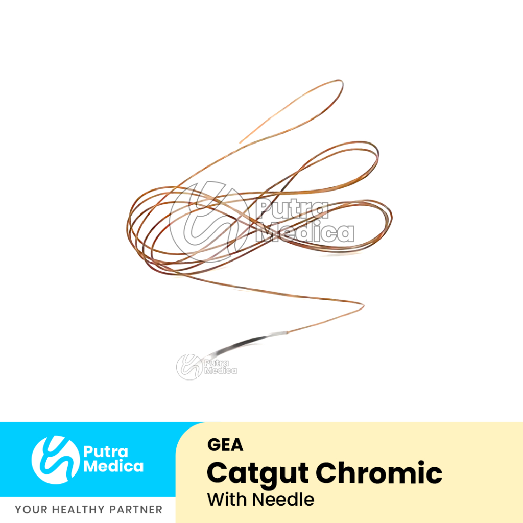 Jual Gea Catgut Chromic + Jarum - 1 Pc / Benang Medis with Needle ...