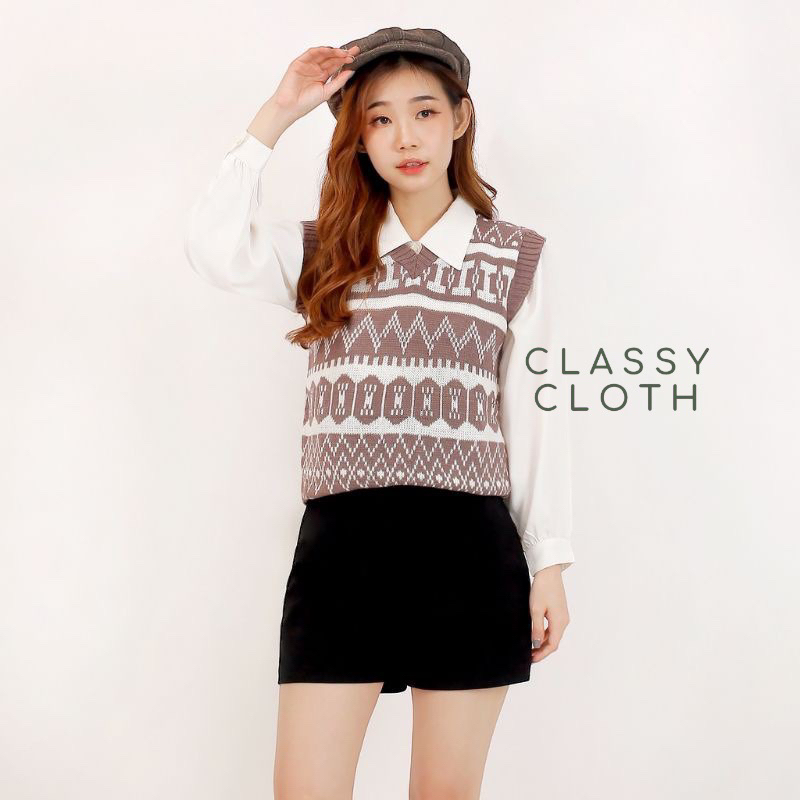 Jual Maroco Vest Rajut Premium Korea Rompi Motif Batik Rompi Tribal ...