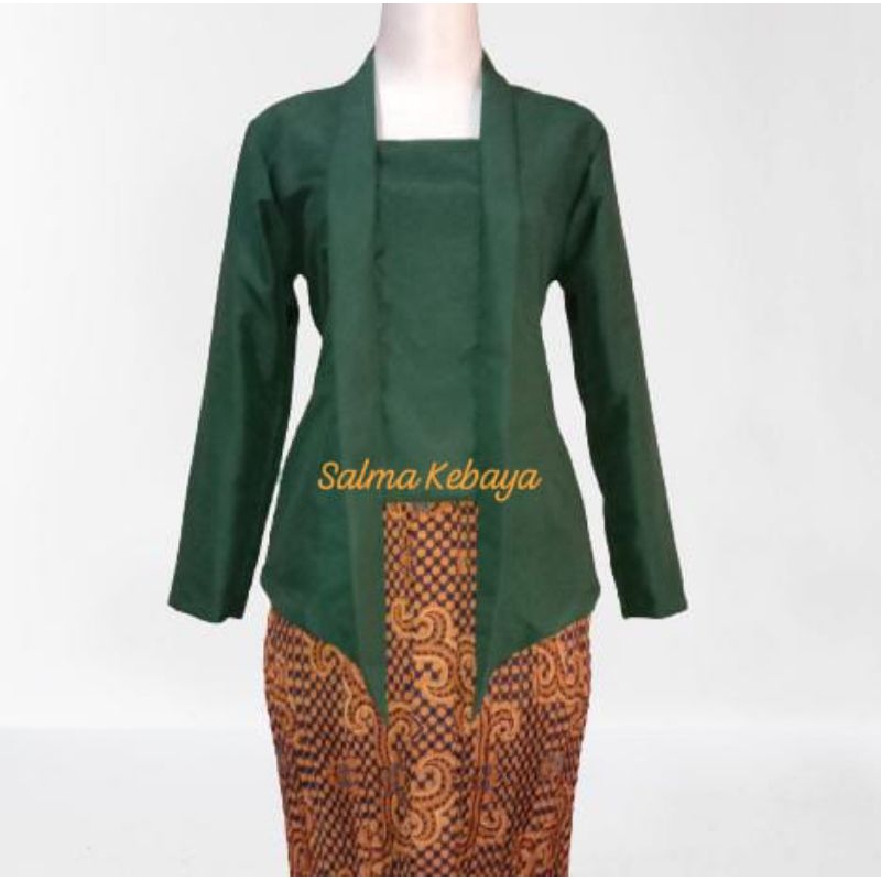 Jual Kebaya Kutubaru modern polos IJO BOTOL | Shopee Indonesia