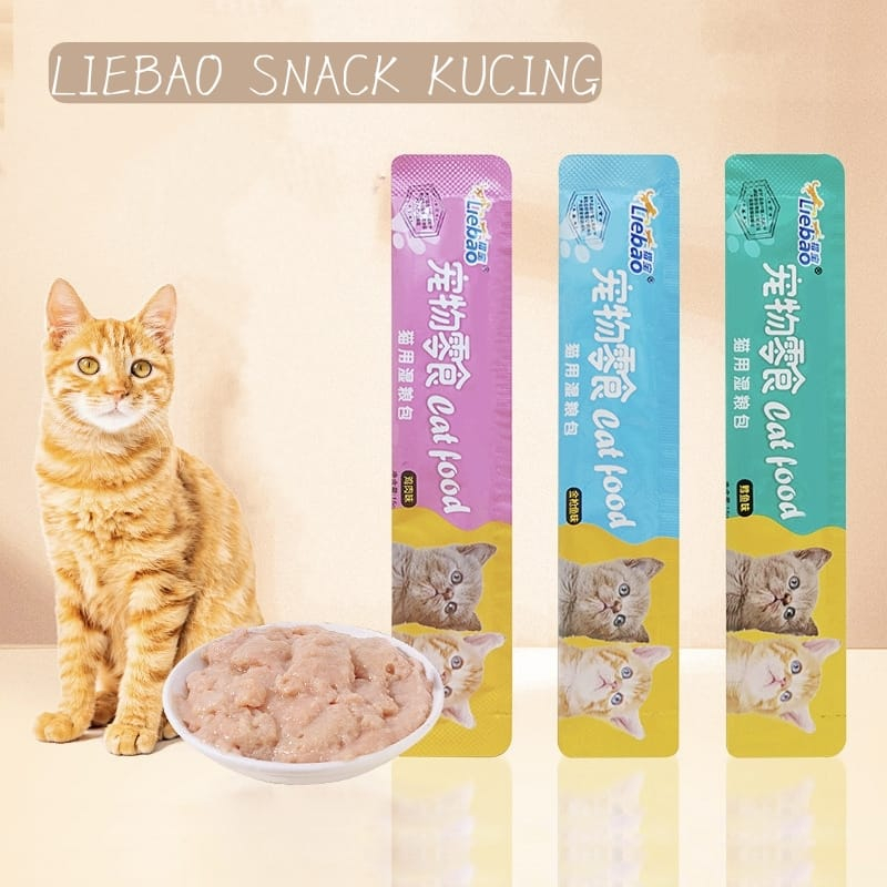 Jual (LIEBAO) Cat Strip Camilan Kucing Creamy Snack Kucing Kitten Adult ...
