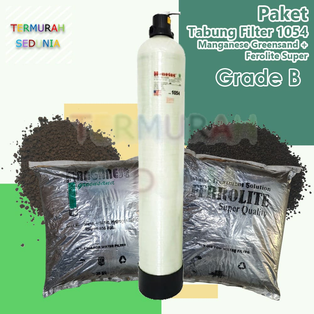Jual Paket Filter Air Tabung FRP 1054+Manganese Greensand+Ferolite ...