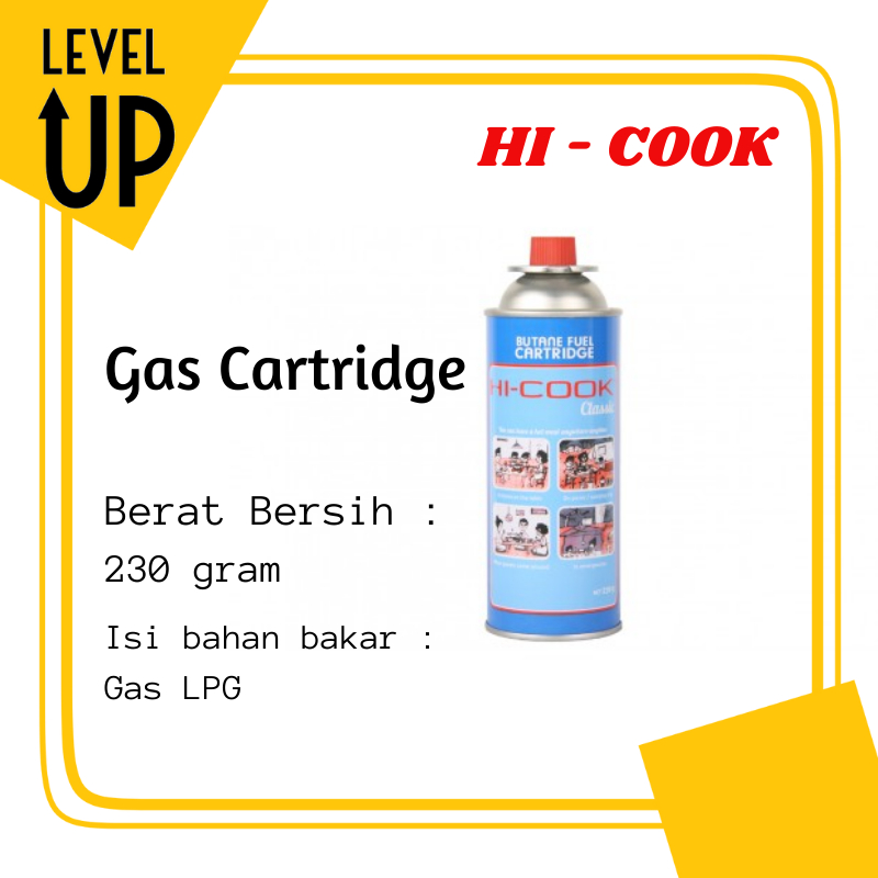 Jual Tabung Gas Mini Hi-Cook Gas Kompor Portable Hicook Original 230 Gr ...