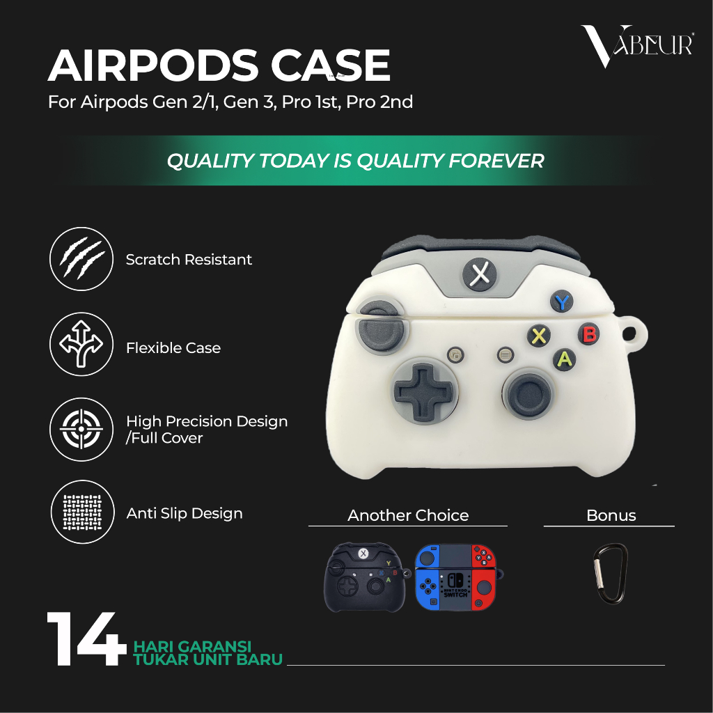 Jual Airpods Case Xbox Desain console game Untuk Airpods 1/2/3 casing ...