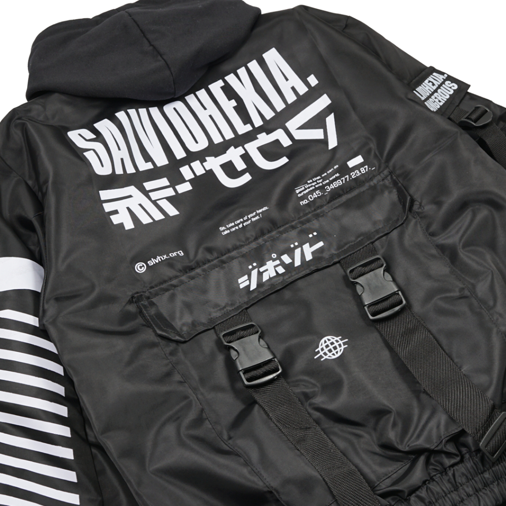 Jual Salvio Hexia Bomber Hoodie Jacket Cyborg Poly White | Shopee Indonesia