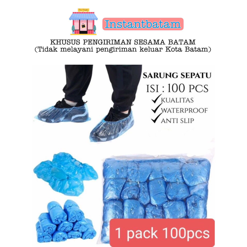 Jual 317 Cover Shoes Plastik Sarung Sepatu Disposable Shoe Cover Medis ...