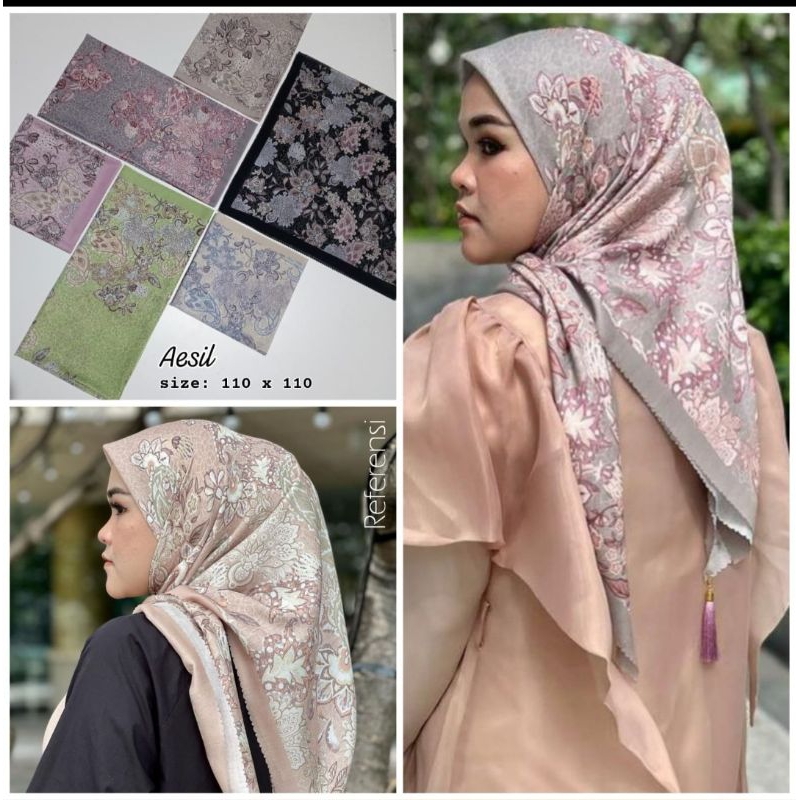 Jual Hijab Segi Empat Voal Motif Terbaru deenaykw | Shopee Indonesia