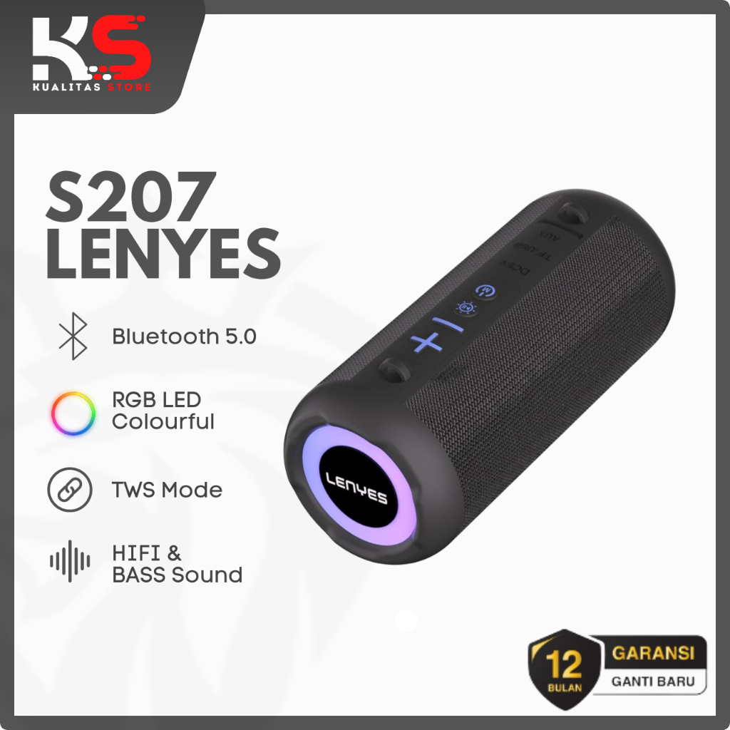 Jual LENYES SPEAKER BLUETOOTH RGB TWS V5.3 20WATT WITH STRAPPING HIFI ...