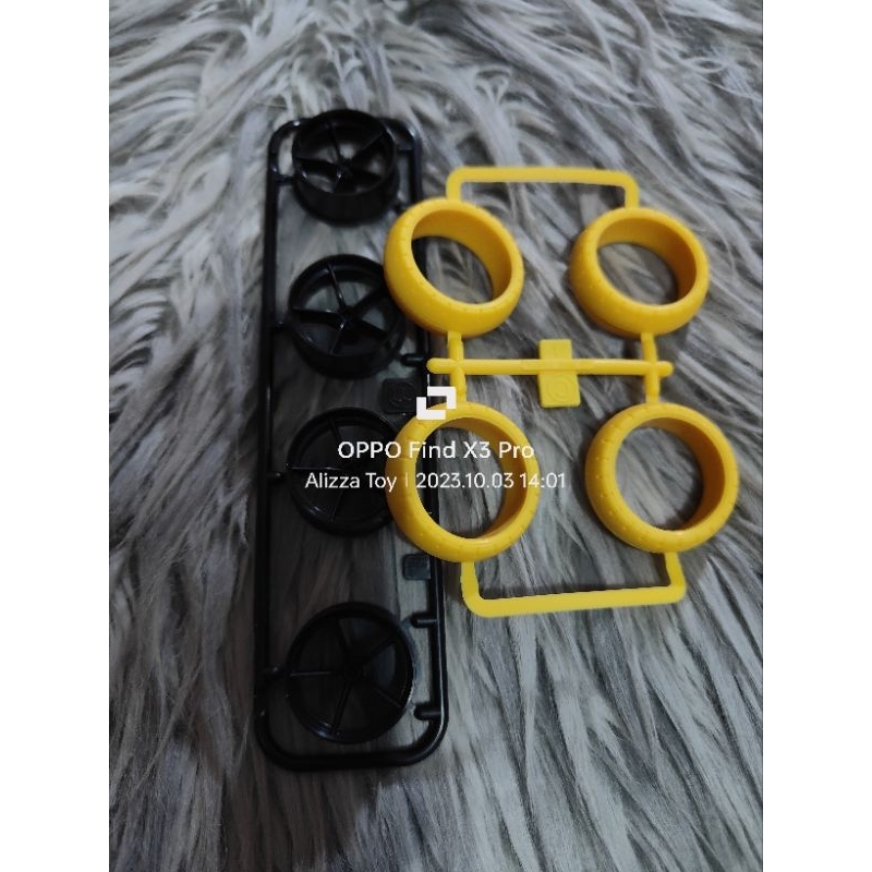 Jual Tamiya Wheel Set Large / Velg Large Narrow Lightweight Black + Ban ...