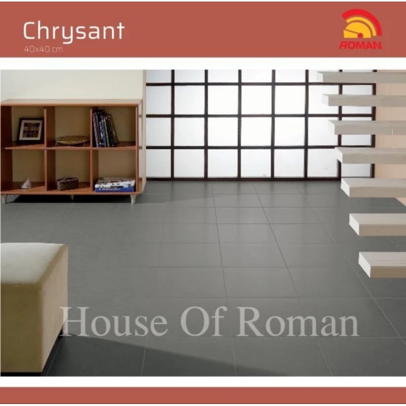 Jual ROMAN KERAMIK 1G447314 Chrysant Grey 40x40 keramik roman murah ...