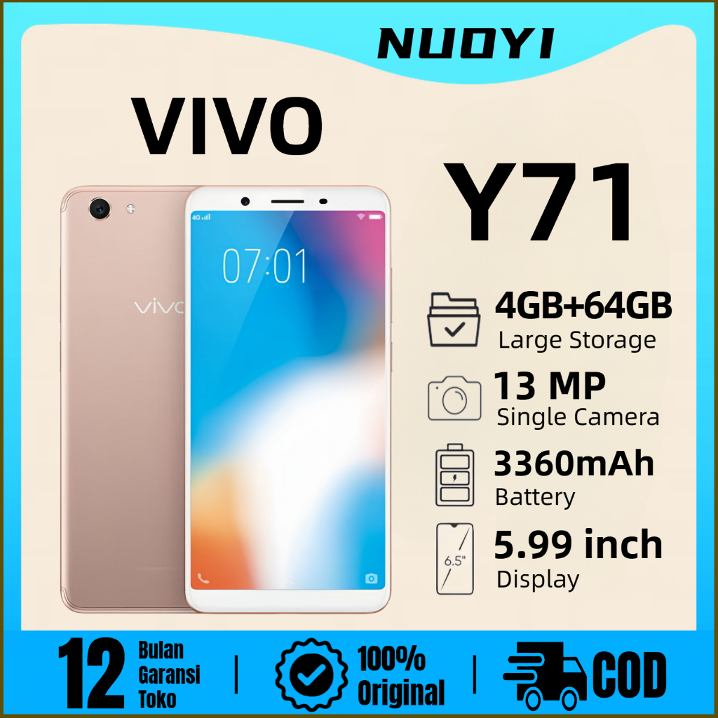 Jual HP VIVO Y71 4/64GB FULLSET GARANSI TOKO 1 TAHUN | Shopee Indonesia